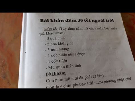 Văn Khấn Đêm 30 Giao Thừa Hướng Dẫn Chi Tiết Và Ý Nghĩa Tâm Linh