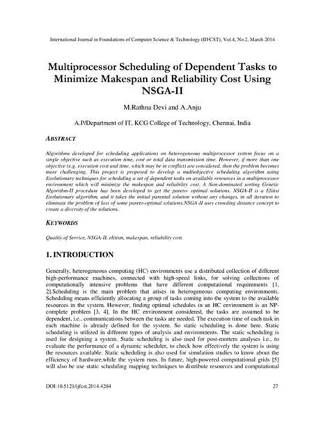 multiprocessor scheduling of dependent tasks to minimize makespan and reliability cost using