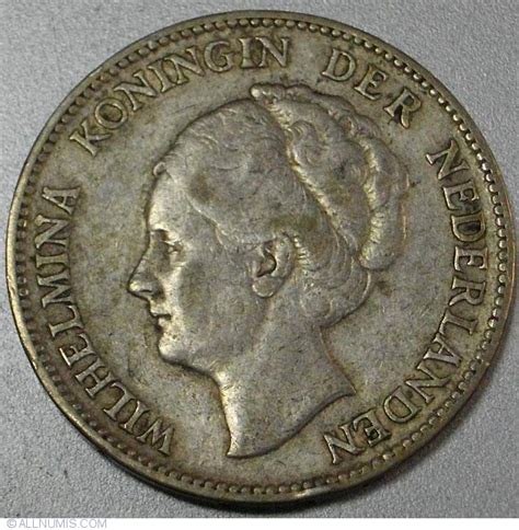 1 Gulden 1923 Wilhelmina I 1911 1930 Netherlands Coin 34714