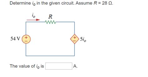 Solved Determine Io In The Given Circuit Assume R Q Chegg