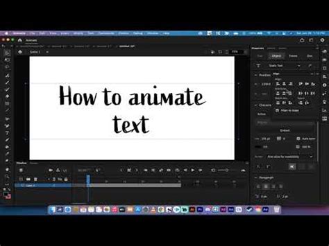 Adobe Animate How To Animate Text Youtube