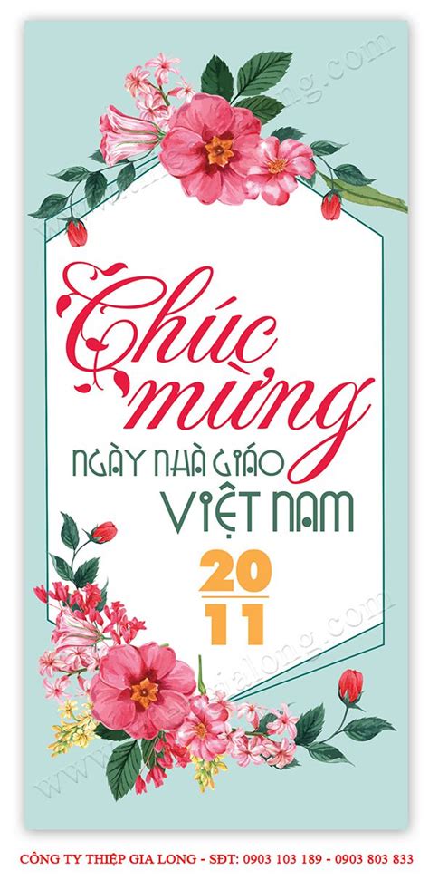 Thiệp chúc mừng ngày nhà giáo Việt Nam 20 11 CA 878