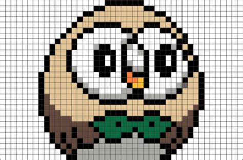 Rowlet Pixel Art Vorlagen Einfach Zu Zeichnen