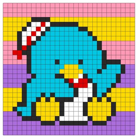 Sanrio Tuxedo Sam 2D Pixel Art Pix Brix Pixel Art Easy Pixel Art