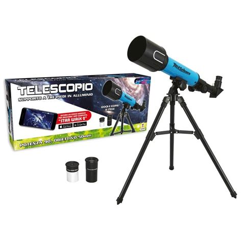 TEOREMA TELESCOPIO ASTRONOMICO 90 POWER 50 MM TREPPIEDI IN ALLUMINIO 74211