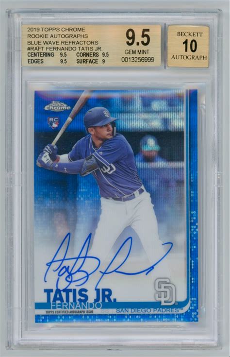 Topps Chrome Fernando Tatis Jr Rookie Autograph Blue Wave