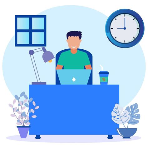 ilustração vetorial personagem de desenho animado de freelance 5482328