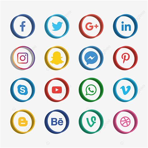 Social Media Marketing Clipart Hd PNG Social Media Icons Set Facebook