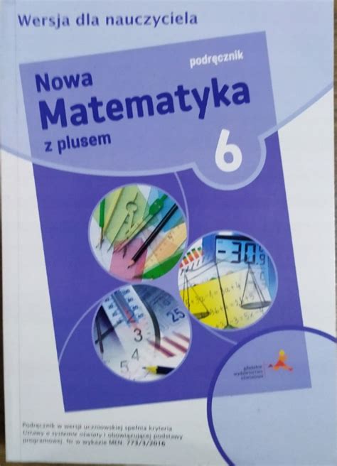 Nowa matematyka z plusem 6 Podręcznik Wersja dla nauczyciela Praca