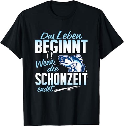 T Shirt Angler Fische Angeln Schonzeit Angel Witz Spruch Amazon De