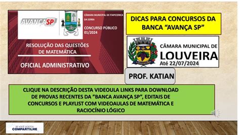 AVANÇA SP Concurso Itapecerica da Serra Cargo Oficial Legislativo