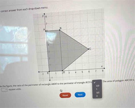 Correct Answer From Each Drop Down Menu In The Figure The Ratio Of