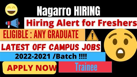 Hiring Alert Latest Off Campus Hiring Drive Nagarro