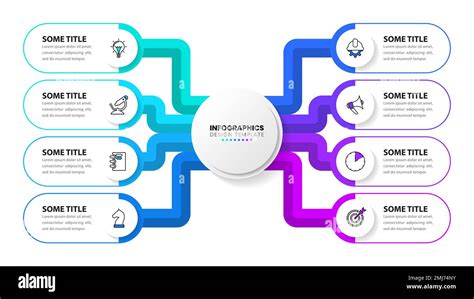 Infographic Template With Icons And 8 Options Or Steps Can Be Used For