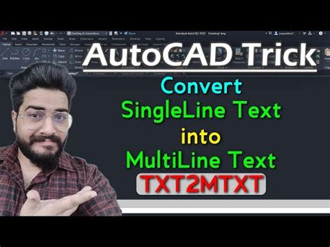 Learn AutoCAD Tricks Convert Text To MText SingleLine Text To