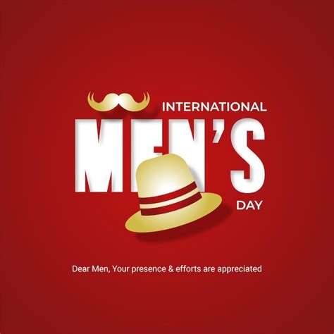 Feliz Dia Internacional Do Homem Novembro Vetor Premium