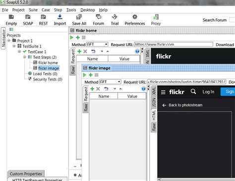 build test steps for load test with soapui