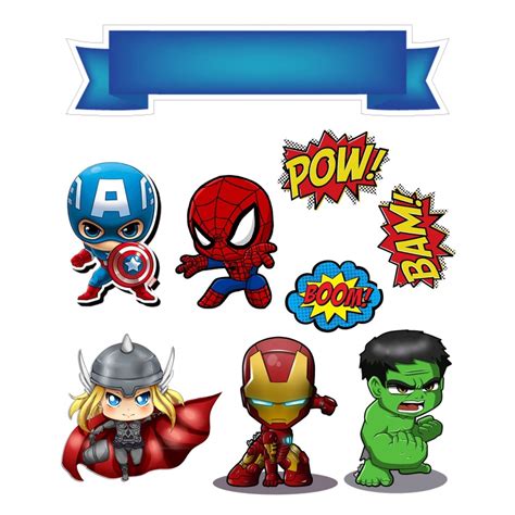 Topo De Bolo Liga Justiça Heróis Vingadores Cortado Colado