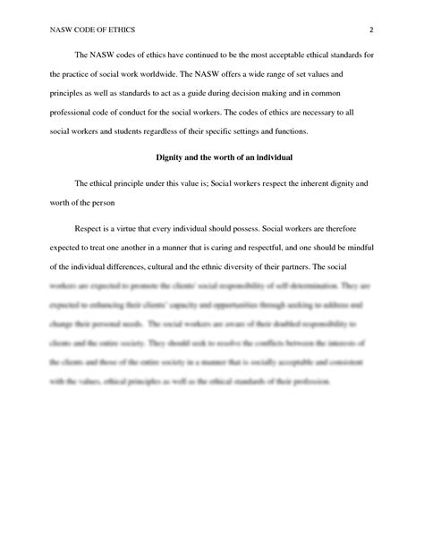 SOLUTION Nasw Code Of Ethics Studypool