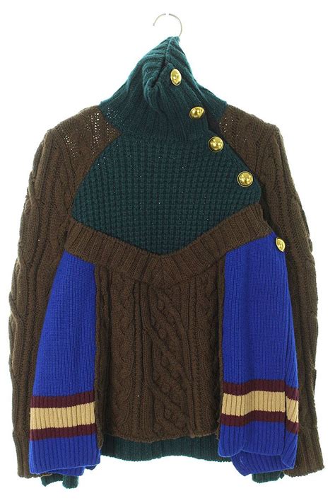 楽天市場サカイ Sacai サイズ 2 18 04182 再構築ニット マルチ 903042BS99レディース中古bb33