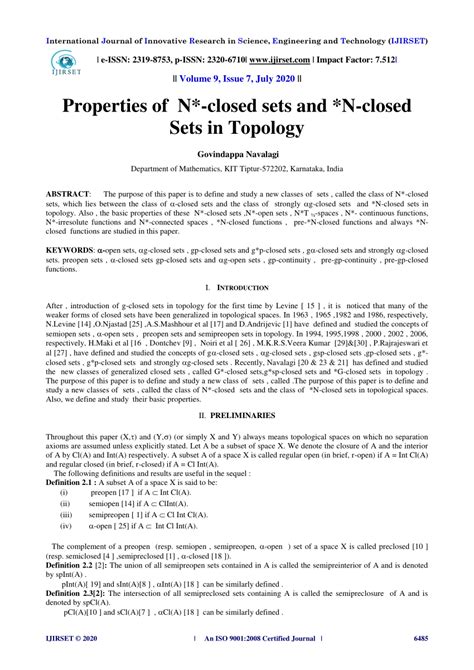pdf properties of n closed sets and n closed sets in topology the basic properties of these