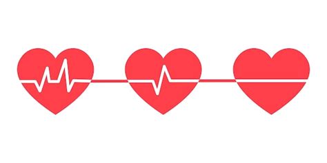 Premium Vector Heartbeat On White Background Heartbeat Symbol Heart