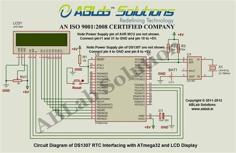 DS1307 RTC Interfacing With AVR ATmega32 Microcontroller And LCD