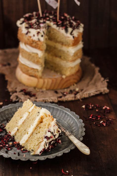 Naked layer cake de té hibisco Blog de recetas de María Lunarillos
