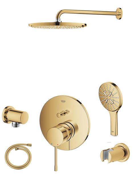 Grohe Essence Cool Sunrise podtynkowy zestaw prysznicowy z deszczownicą