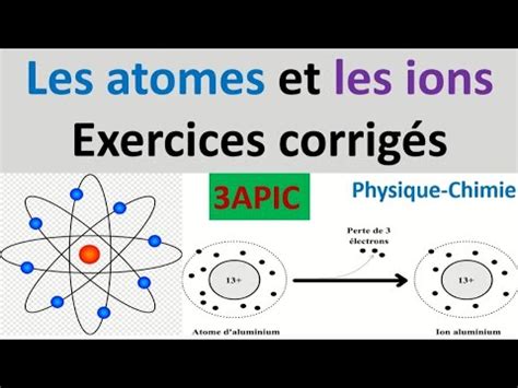 Les atomes et les ions Exercices corrigés 3ème année collège YouTube