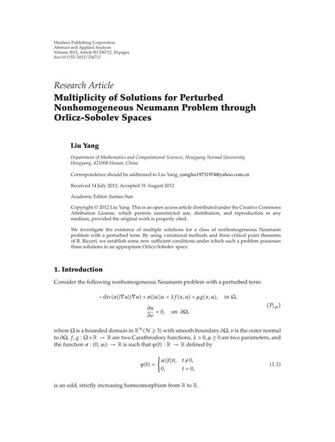 pdf multiplicity of solutions for perturbed nonhomogeneous neumann problem through orlicz