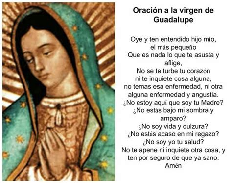 Oración virgen de Guadalupe Catholic quotes Catholic prayers in