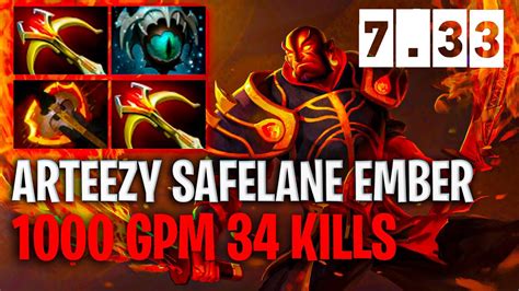 Arteezy Safelane Ember Spirit Dota 2 Pro Immortal Ember Spirit