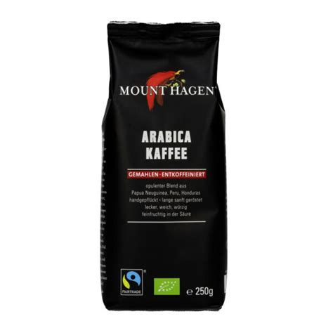Mount Hagen Bio Röstkaffee gemahlen entkoffeiniert 6 x 250g online kaufen