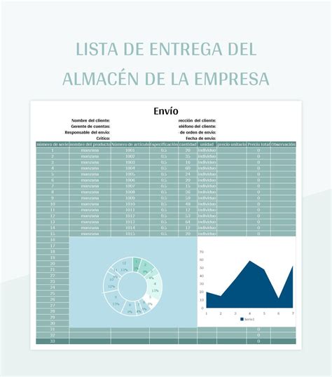 Plantilla De Excel Lista De Entrega Del Almac N De La Empresa Y Hoja De
