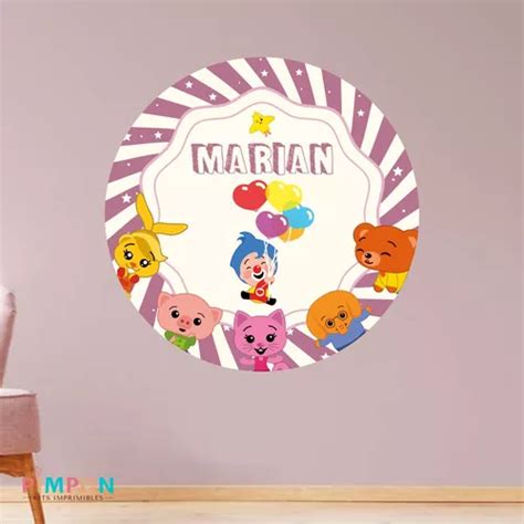 Banner Imprimible Circular 1 20 Mts Plim Plim Rosa Mod 01 Mebuscar