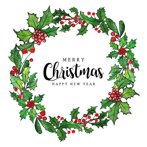 Watercolor Christmas Wreath Clipart Transparent PNG Hd Watercolor