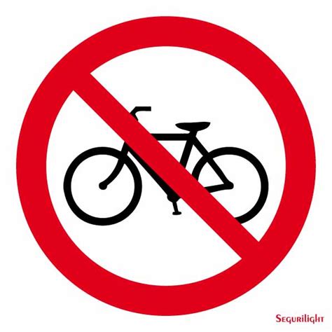 Señal Prohibido el paso de bicicletas Segurilight Señalización
