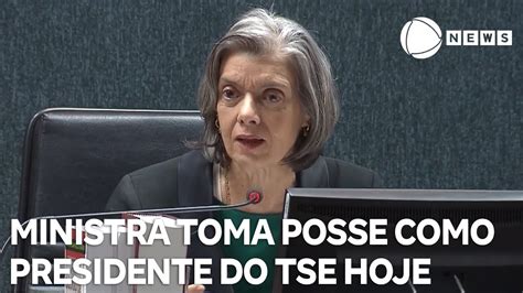 Cármen Lúcia toma posse como presidente do TSE hoje YouTube