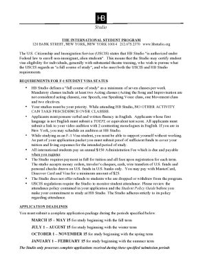 Fillable Online Hb Studioone Of The Original Acting Studios In Nyc Fax