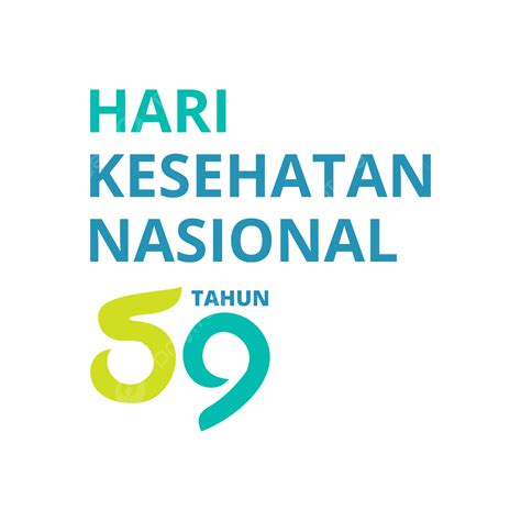 Logo Hkn Ke 59 Dengan Teks Hari Kesehatan Nasional 2023 Vektor Hari