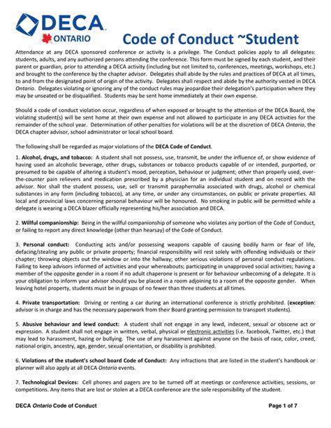 Code Of Conduct Templates