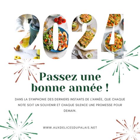 Bonne année 2024 meilleurs voeux Aux délices du palais