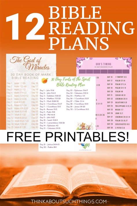 One Year Printable Bible Reading Plan For Beginners
