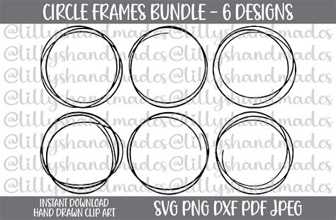 Circle Frame Svg Circle Svg Circle Frames Svg Circle Frame Etsy Australia