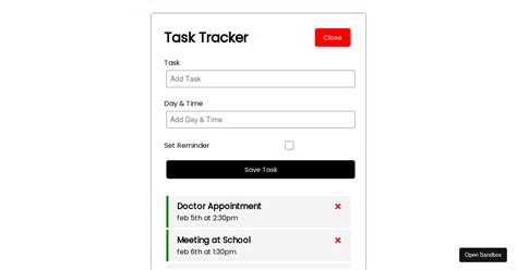Practical 8 Reactjs Task Tracker App Codesandbox
