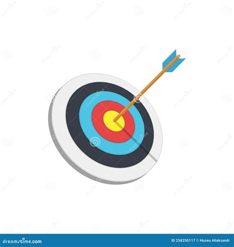 Target With Arrow Stock Vector Illustration Of Dart 258250117