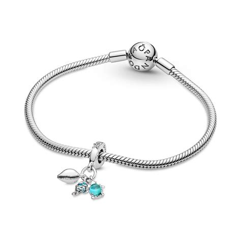 Pandora Moments Fisch Meeresschildkröte Muschel Dreifacher Charm