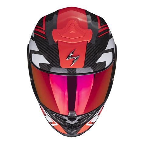 Casque intégral Scorpion Exo R1 Evo Carbon Air Supra noir rouge