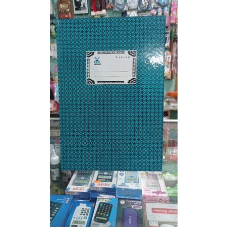 Jual BUKU KAS 3 KOLOM UKURAN FOLIO GELATIK KEMBAF ISI 100 Shopee